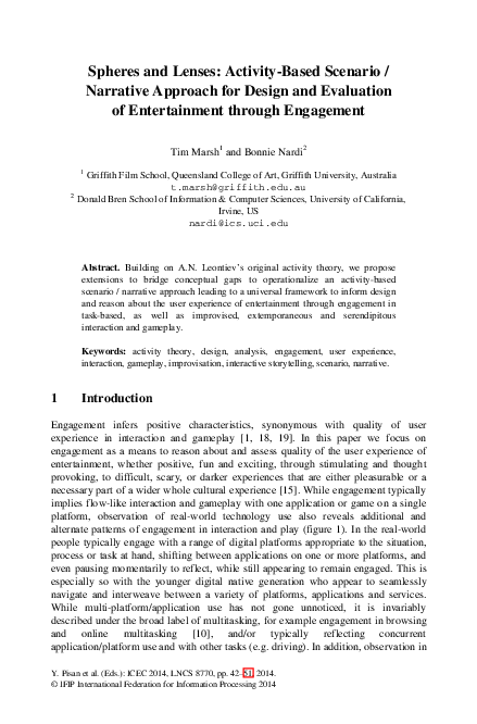 (PDF) Spheres and Lenses: Activity-Based Scenario/Narrative Approach ...