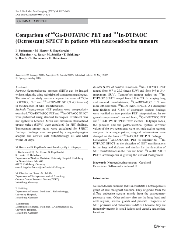 (PDF) Comparison of 68Ga-DOTATOC PET and 111In-DTPAOC (Octreoscan ...