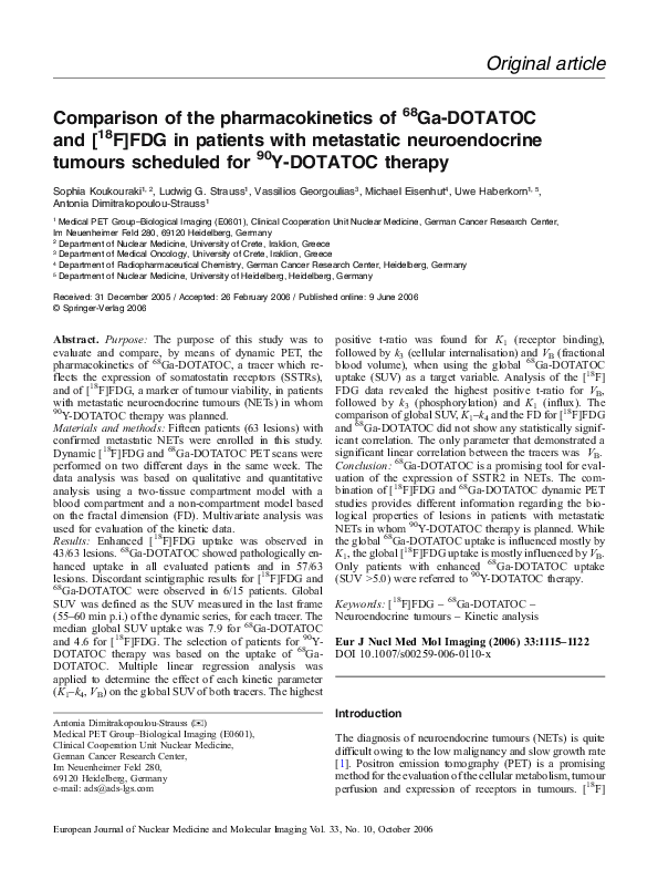 (PDF) Biokinetic and dosimetry of 90y-dotatoc therapy for ...