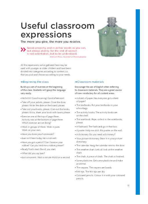 (PDF) Useful classroom expressions