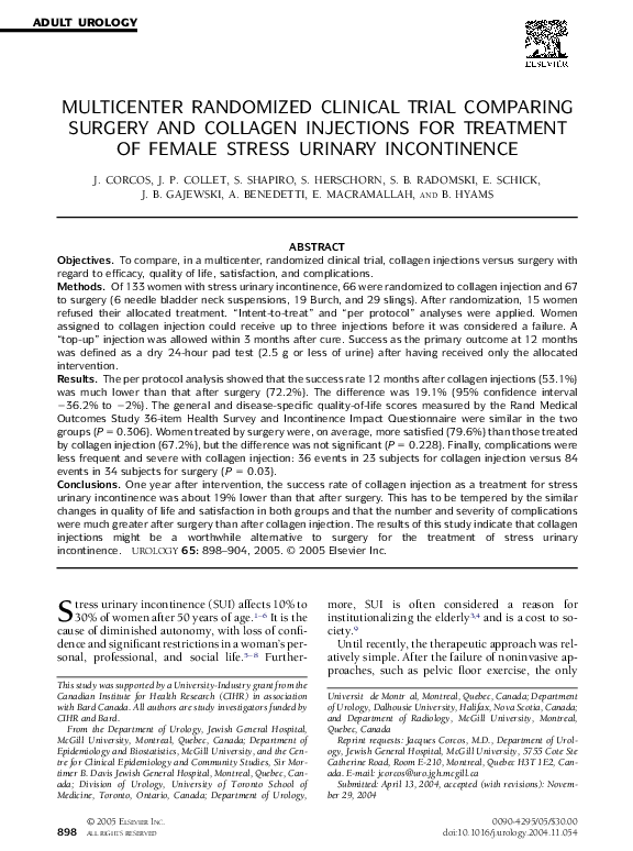 (PDF) Persistence of injectable collagen in human urethra: Case report ...