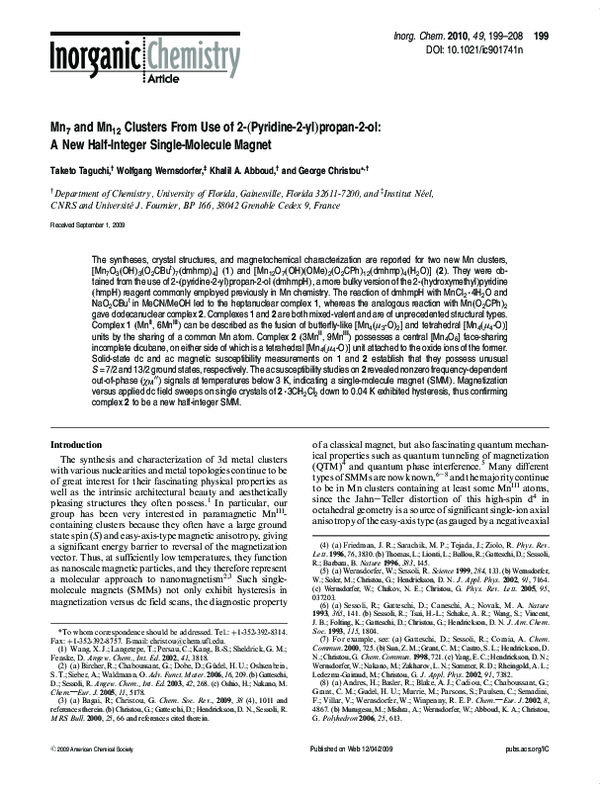 (PDF) New Mn12 single-molecule magnets from edge-sharing bioctahedra ...