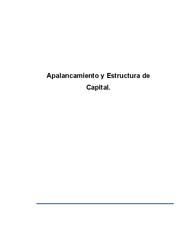 (DOC) Apalancamiento y Estructura de Capital-1