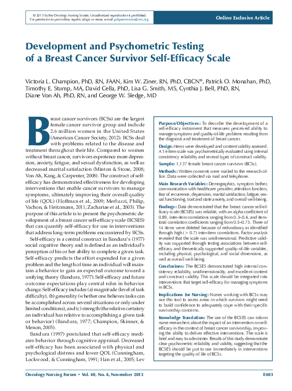 (PDF) Development and psychometric testing of the Breastfeeding Self ...