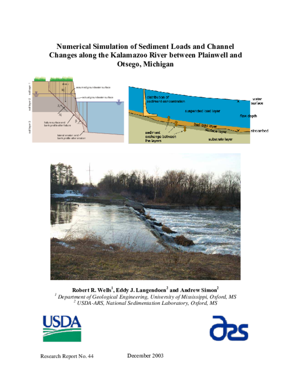 (PDF) HEC-RAS unsteady flow and sediment model of the Mississippi River : Tarbert Landing to the ...