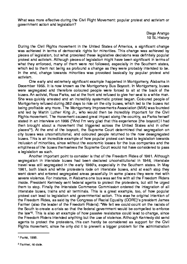 Civil Rights Movement Summary