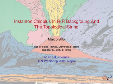 (PDF) Instanton calculus in R-R background and the topological string