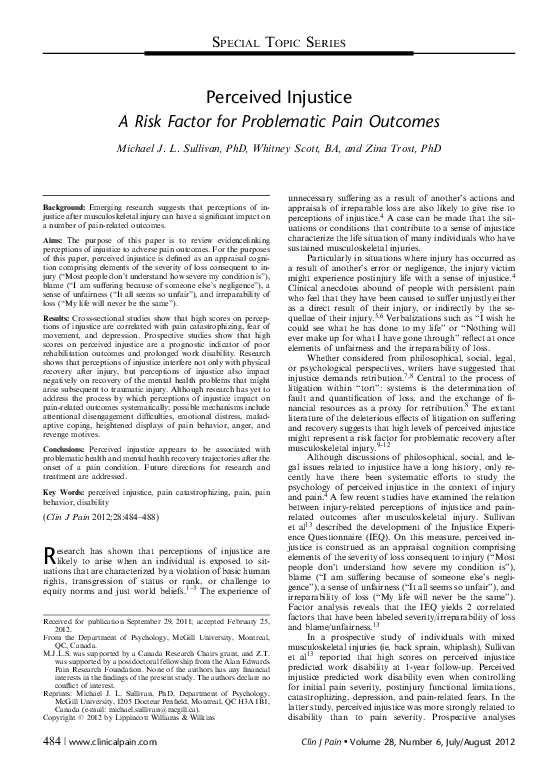 (PDF) Perceived Injustice