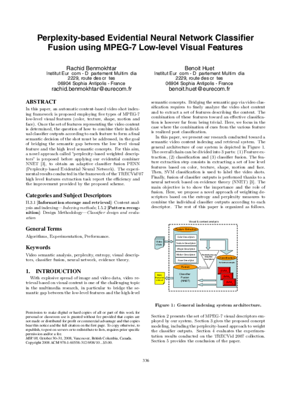 (PDF) Perplexity-based evidential neural network classifier fusion using mpeg-7 low-level visual ...