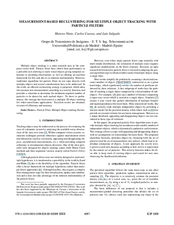 (PDF) Measurement-based reclustering for multiple object tracking with ... (PDF) Measurement-based reclustering for multiple object tracking with ...