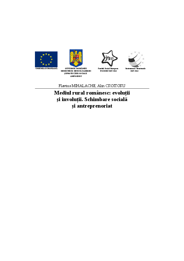 (PDF) Antreprenoriatul economic - profiluri regionale, în Mihalache ...