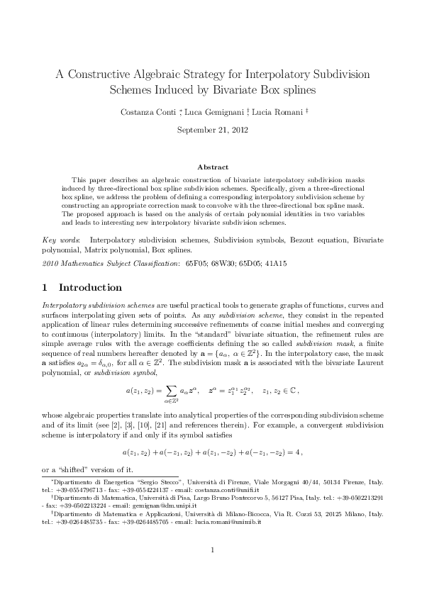 Pdf Bivariate Interpolation With Quadratic Box Splines Morten Dæhlen