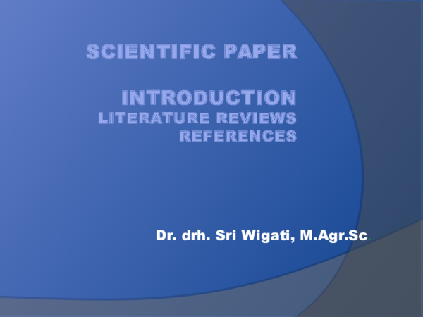 (PPT) BING II Scientific Writing