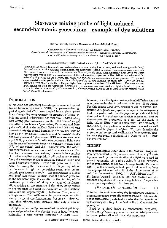 (PDF) Six-wave mixing probe of light-induced second-harmonic generation ...