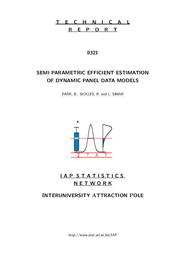 Pdf Semiparametric Efficient Estimation Of Dynamic Panel Data Models