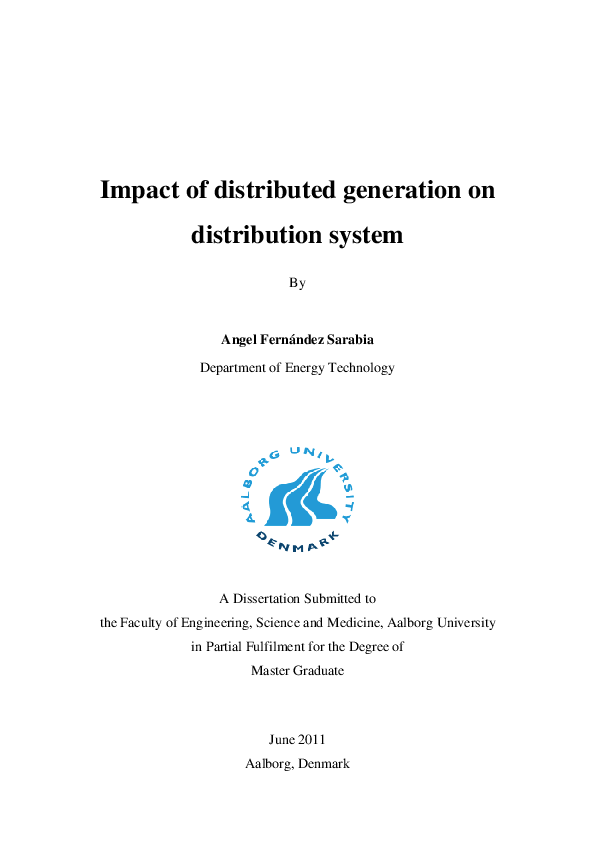 Pdf Impact Of Distributed Generation On Distribution Networks