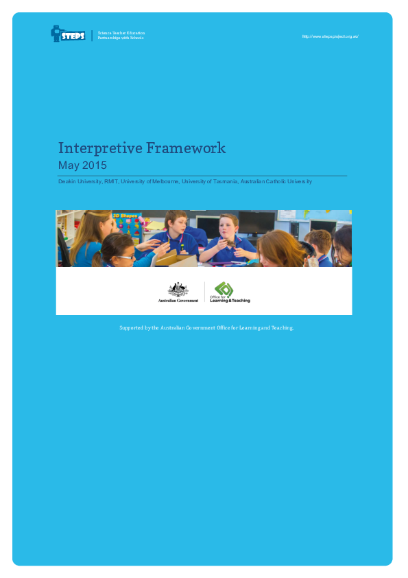 (PDF) Interpretive Framework Science Teacher Education Partnerships ...