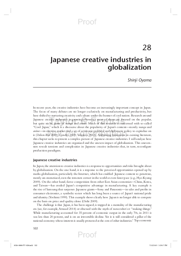 (PDF) Japanese Creative Industries in Globalisation