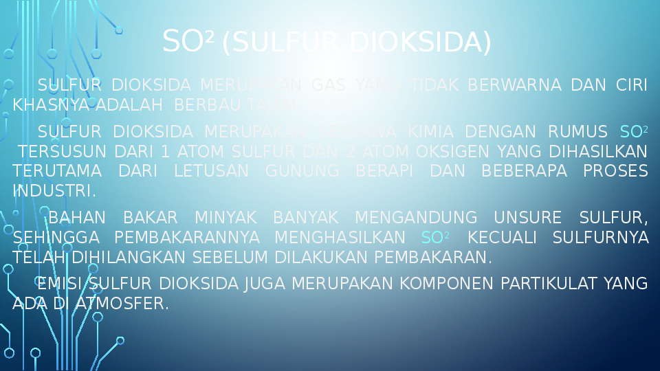 (PPT) So2 sulfur dioksida