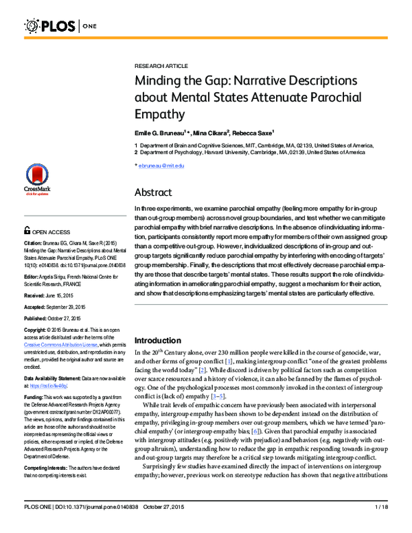 (PDF) Minding the Gap: Narrative Descriptions about Mental States ...