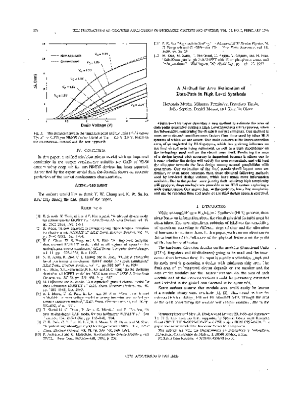 (PDF) A method for area estimation of data-path in high level synthesis