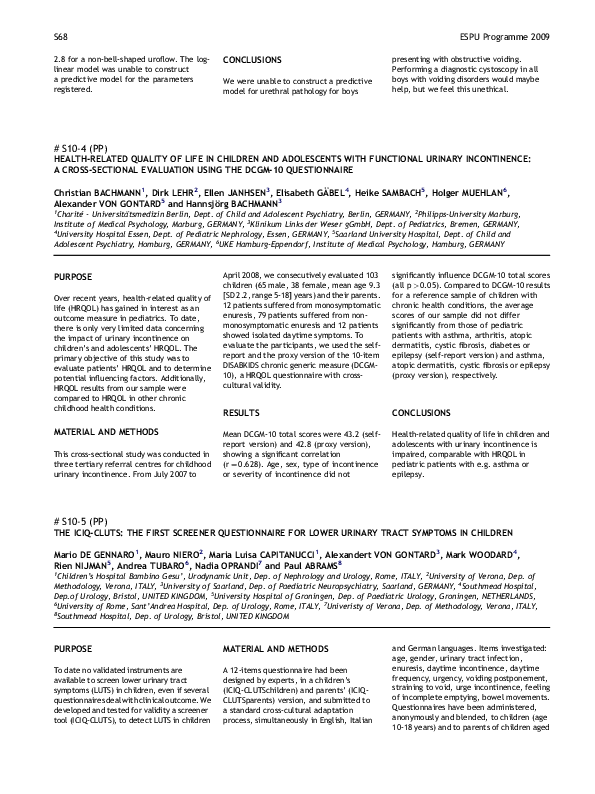 (PDF) The Iciq-Cluts: The First Screener Questionnaire for Lower ...