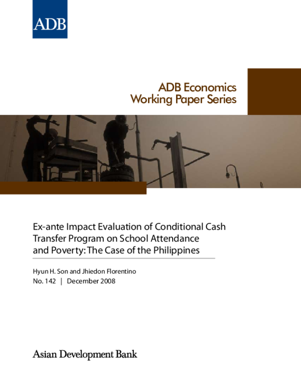 (PDF) Ex-ante Impact Evaluation of Conditional Cash Transfer Program on ...