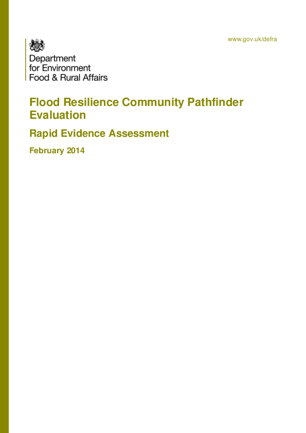 (PDF) Flood Resilience Community Pathfinder Evaluation Rapid Evidence ...