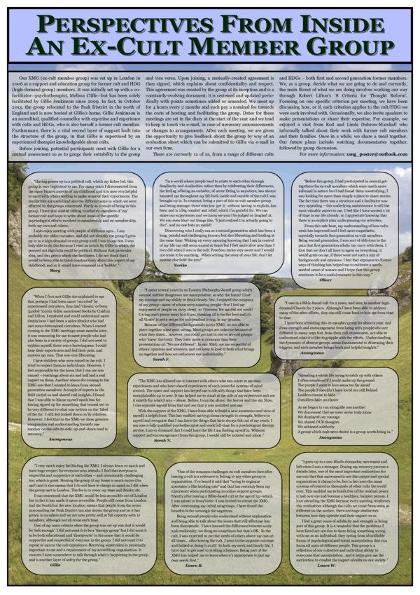 (PDF) PERSPECTIVES FROM INSIDE AN EX-CULT MEMBER GROUP