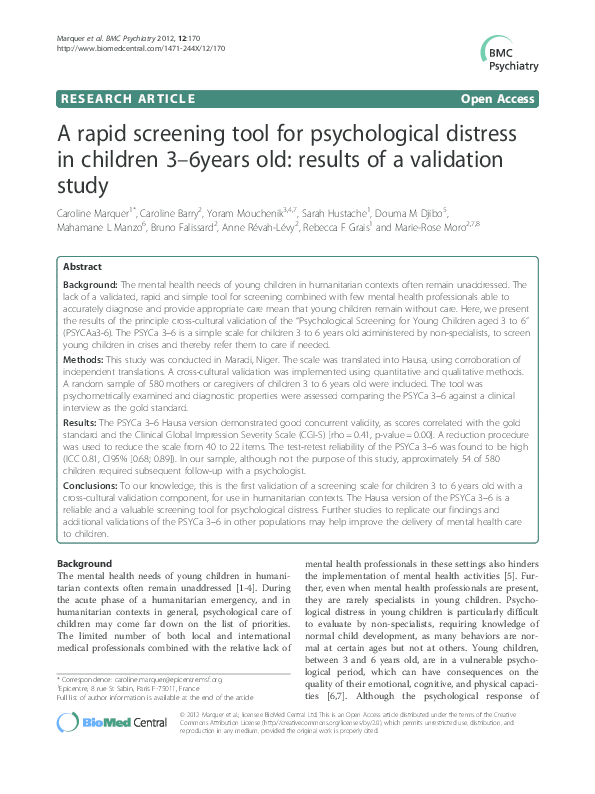 (PDF) Rapid Screening Tool