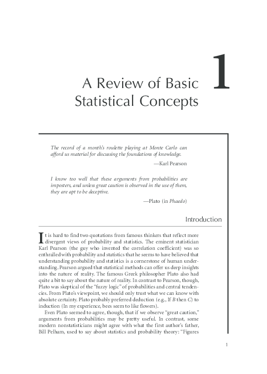 (PDF) A Review of Basic Statistical Concepts