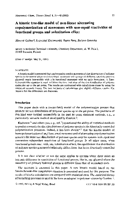 (PDF) A kinetic tree-like model of non-linear alternating ...