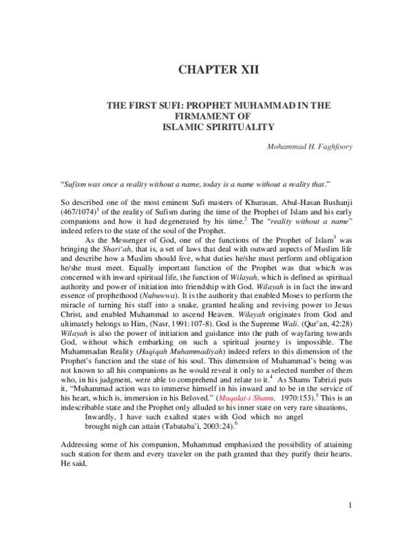 (PDF) The First Sufi