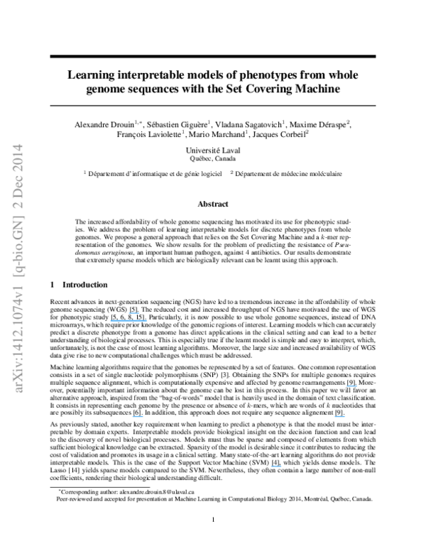 (PDF) Learning interpretable models of phenotypes from whole genome sequences with the Set ...