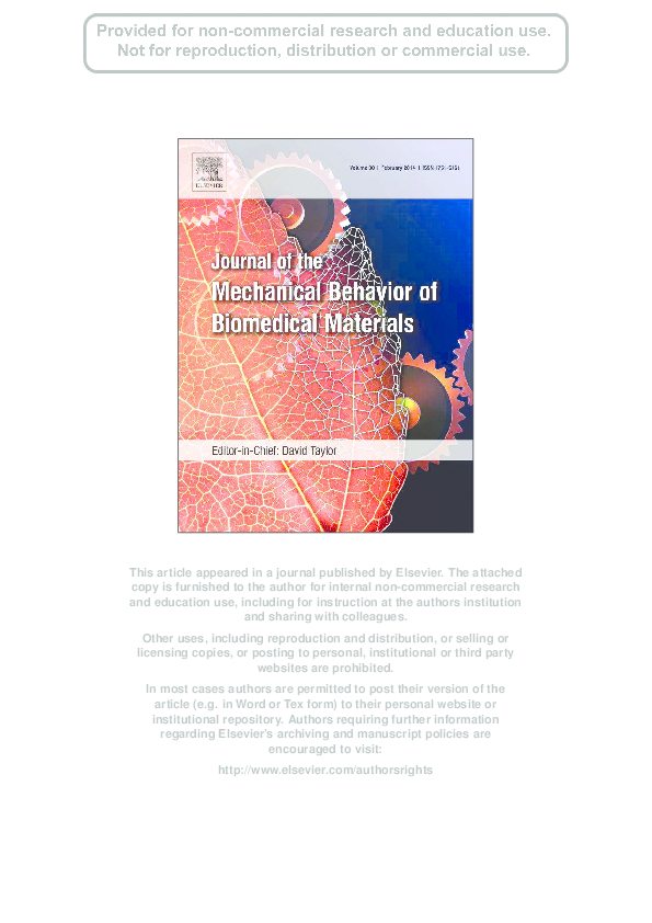 (PDF) Revealing the structural and mechanical characteristics of ovine ...