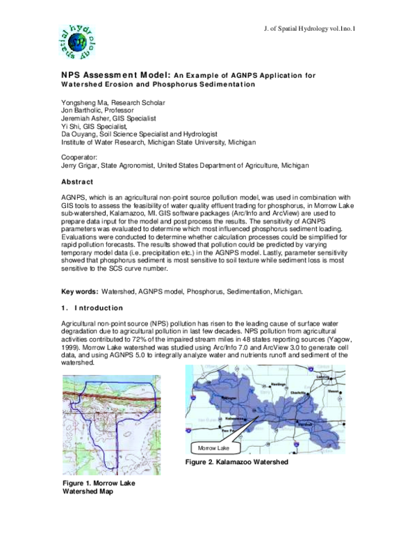 (PDF) NPS Assessment Model: An Example of AGNPS Application for ...