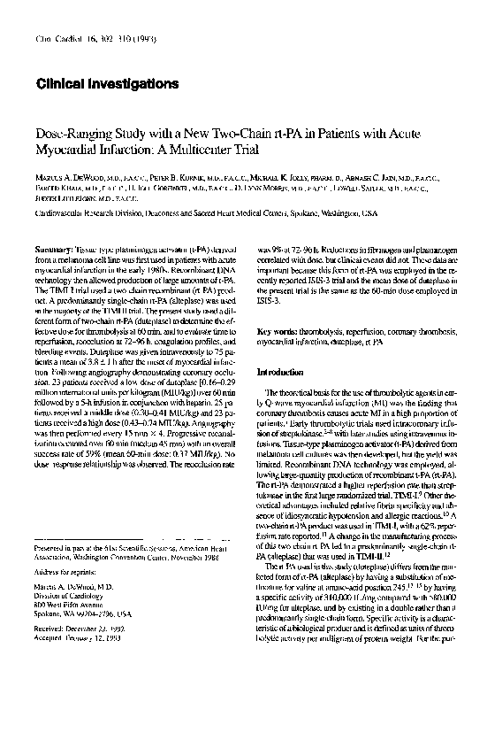 (PDF) Dose-ranging study with a new two-chain rt-PA in patients with ...