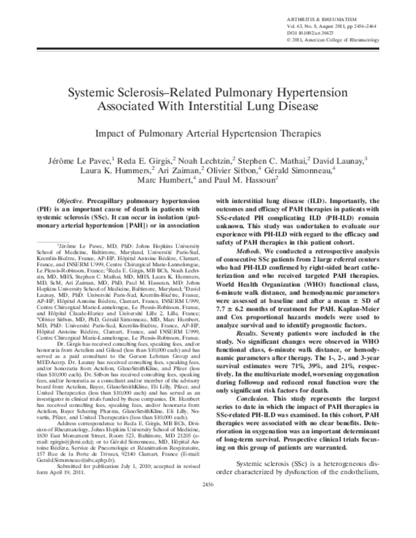 (PDF) Systemic sclerosis-related pulmonary hypertension associated with interstitial lung ...