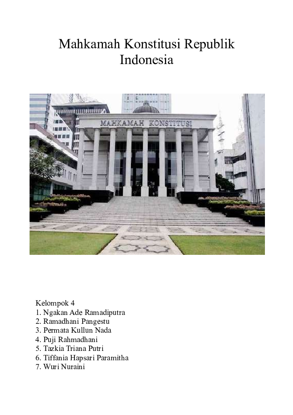 (DOC) Mahkamah Konstitusi Republik Indonesia