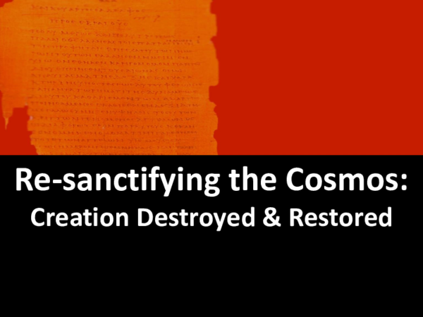 (PDF) Re-sanctifying the Cosmos: Genesis 1 as cosmic temple