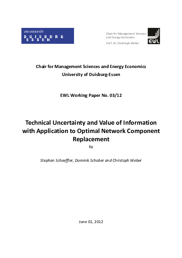 (PDF) Technical Uncertainty and Value of Information with Application ...