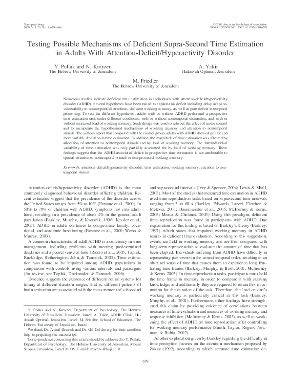 (PDF) Testing possible mechanisms of deficient supra-second time ...