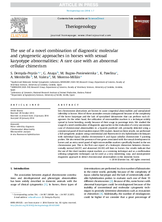 (PDF) The use of a novel combination of diagnostic molecular and ...