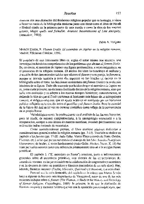 (PDF) Reseña de F. Marco Simón, Flamen Dialis. El sacerdote de Júpiter ...