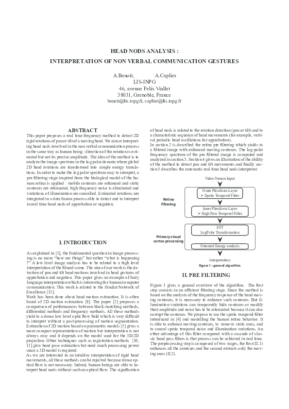 (PDF) Head nods analysis: interpretation of non verbal communication ...