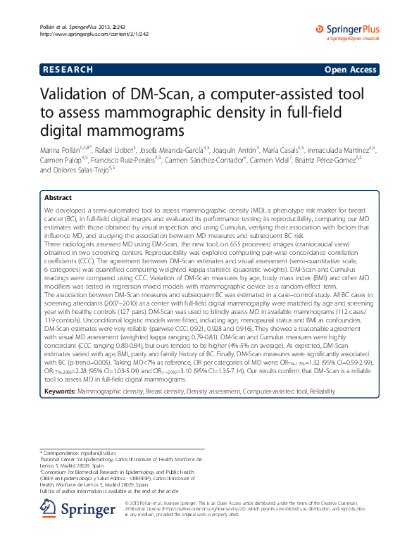 (PDF) Validation of DM-Scan, a computer-assisted tool to assess ...