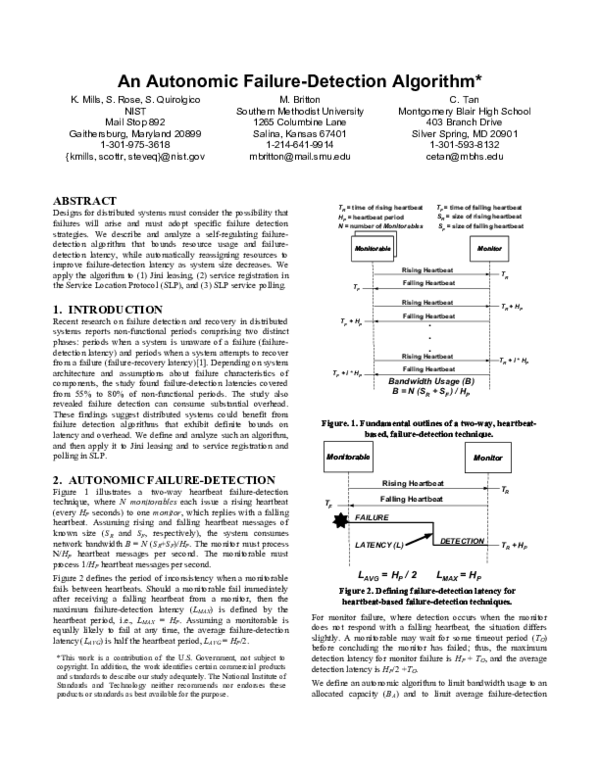(PDF) An autonomic failure-detection algorithm (PDF) An autonomic failure-detection algorithm