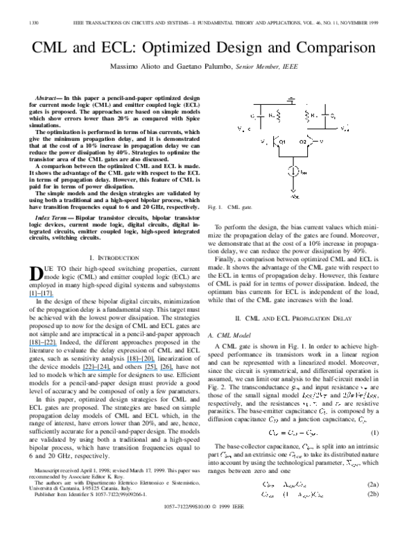 (PDF) CML and ECL: optimized design and comparison