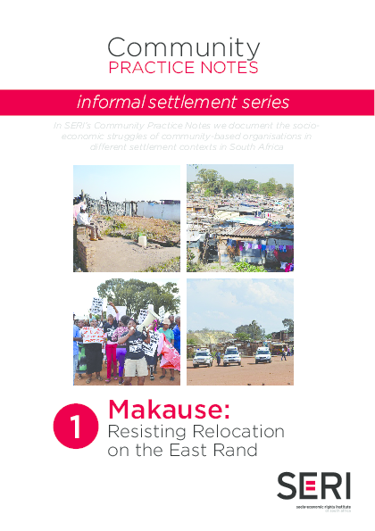 (PDF) Community Practice Notes: Informal Settlement Series