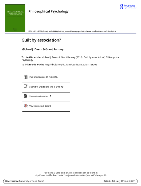 (PDF) Guilt by association